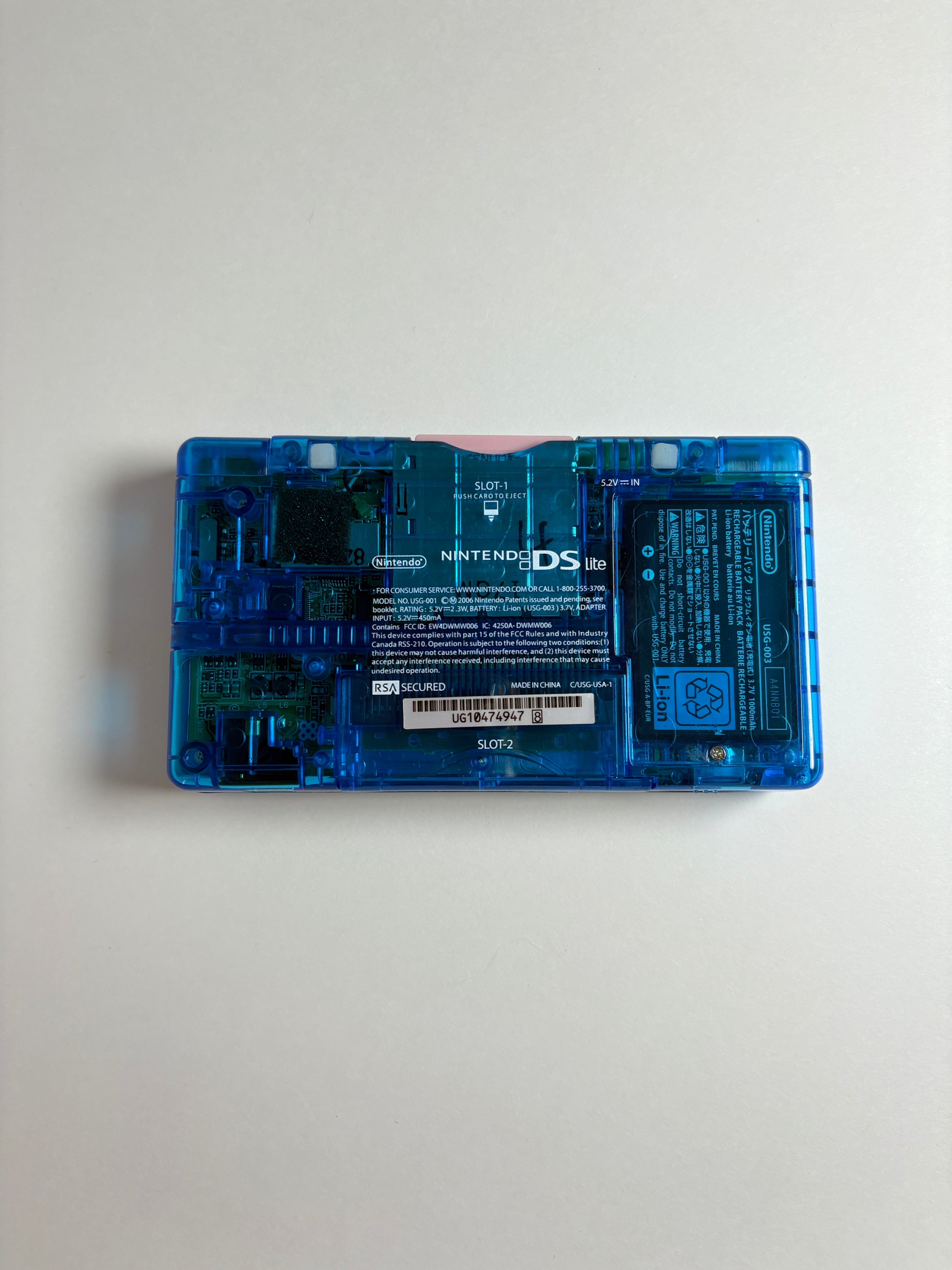 Nintendo DS Lite - Transparent Blue – pixelmods