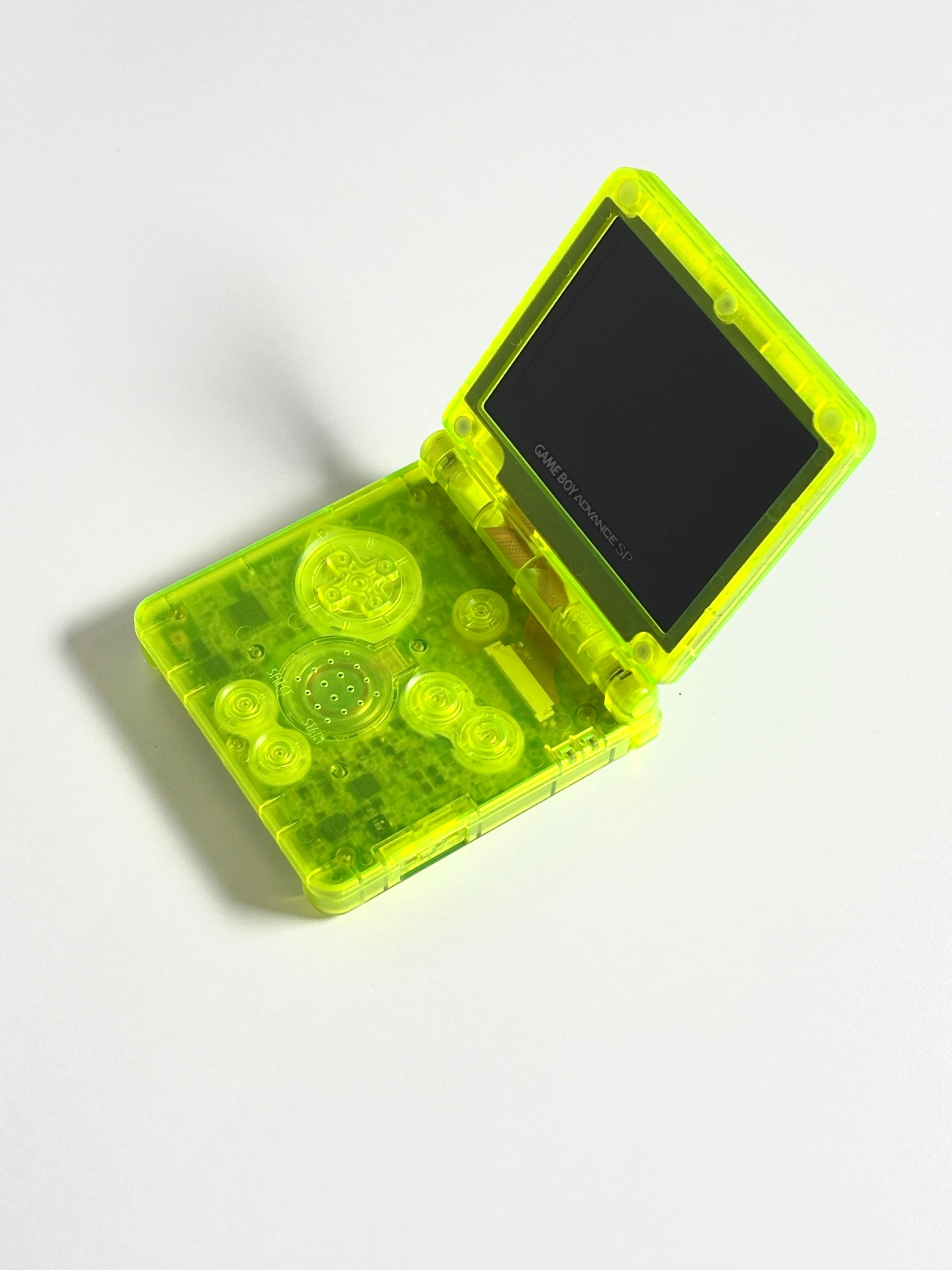 Game Boy Advance SP – Transparent Neon Green – pixelmods
